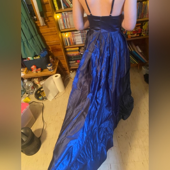 Hebeos | Dresses | Designer Navy Blue Prom Dress | Poshmark